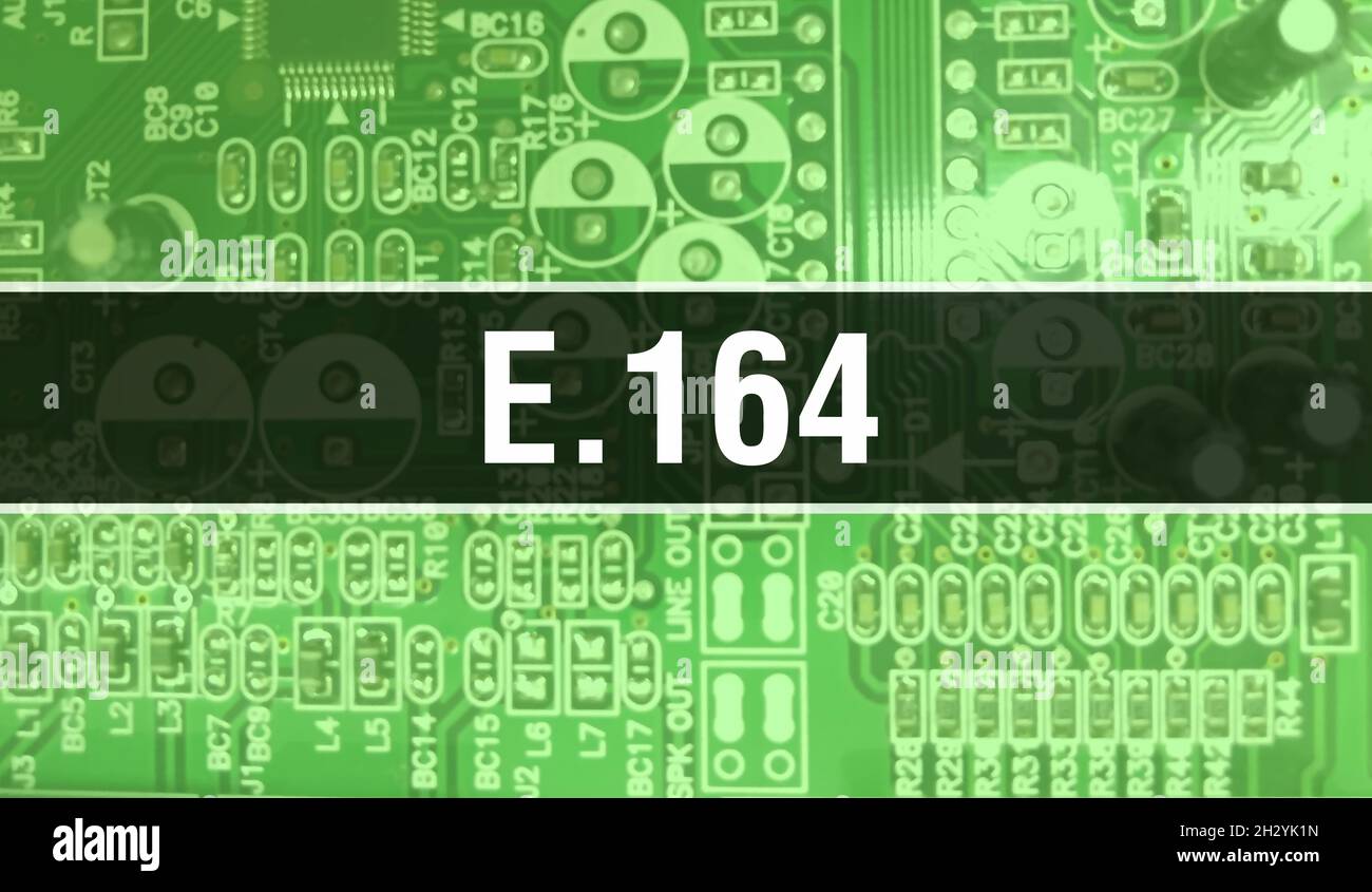 E 164 text hi-res stock photography and images - Alamy