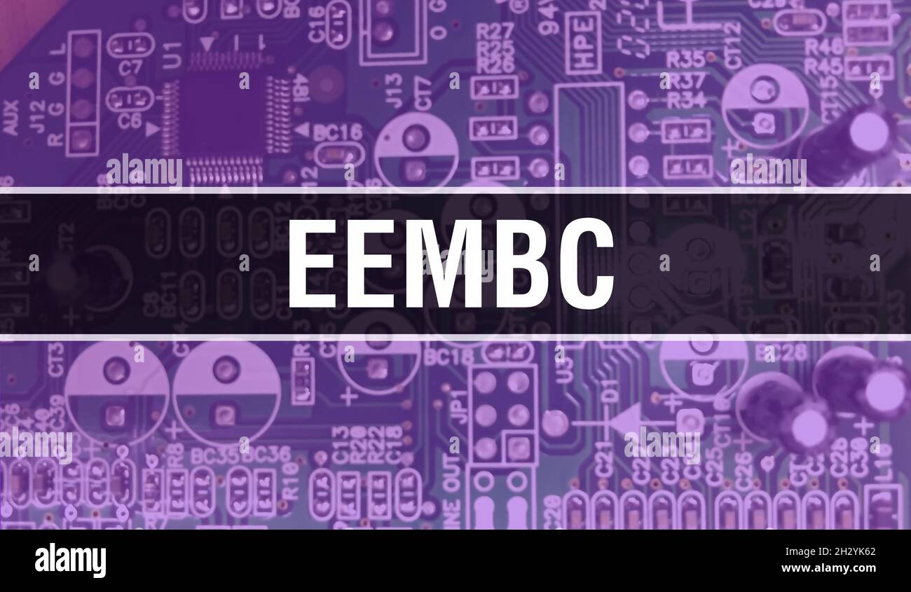 EEMBC text written on Circuit Board Electronic abstract technology ...