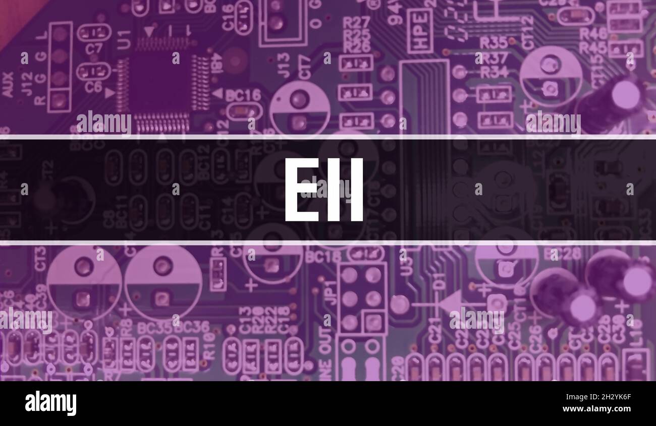 EII text written on Circuit Board Electronic abstract technology ...