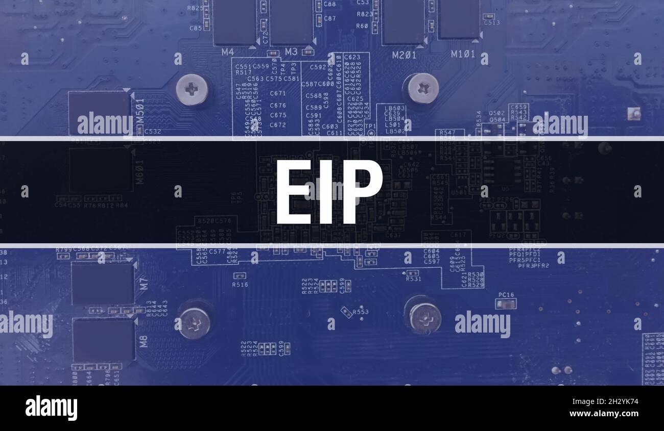 EIP concept with Electronic Integrated Circuit on circuit board. EIP ...