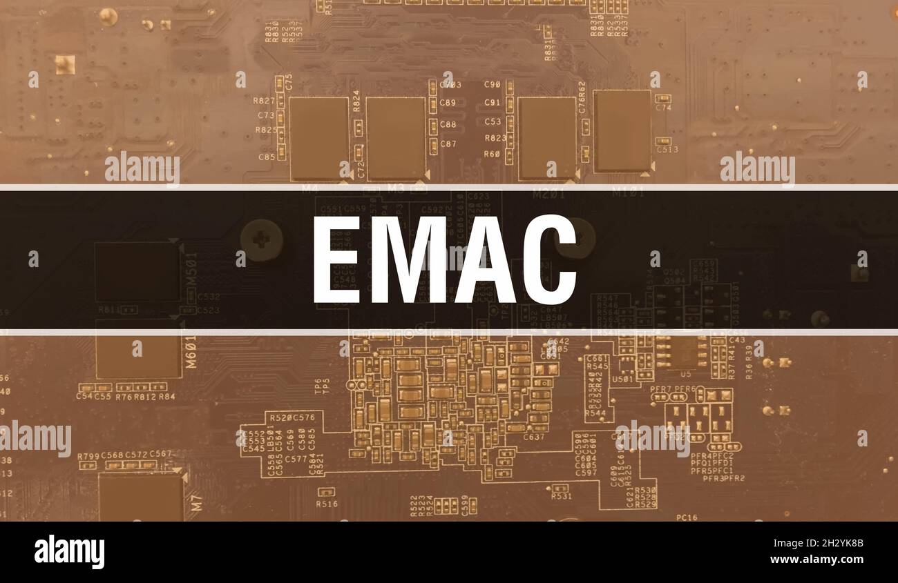 eMac with Technology Motherboard Digital. eMac and Computer Circuit ...