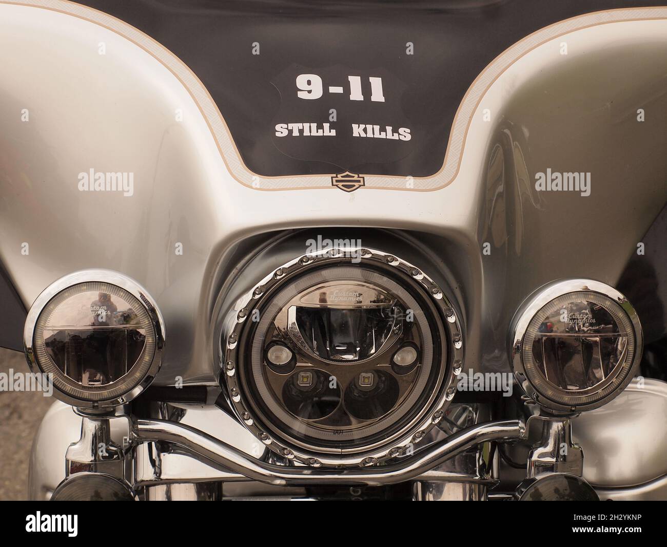 Three chromed headlights hi-res stock photography and images - Alamy