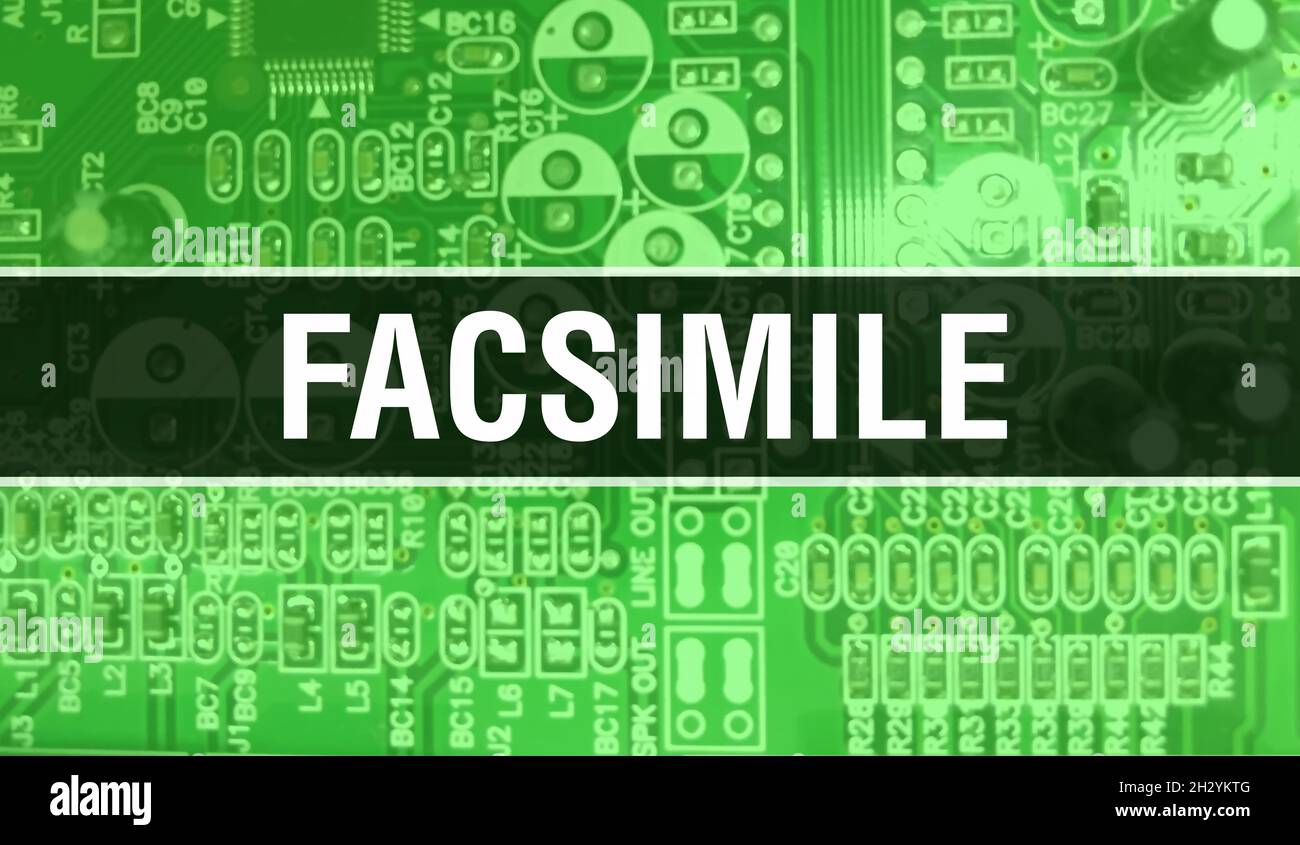 Facsimile with Electronic components on integrated circuit board ...