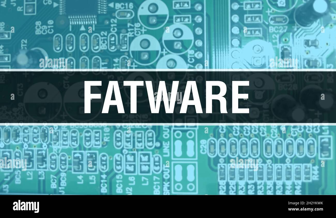 Fatware with Electronic components on integrated circuit board ...