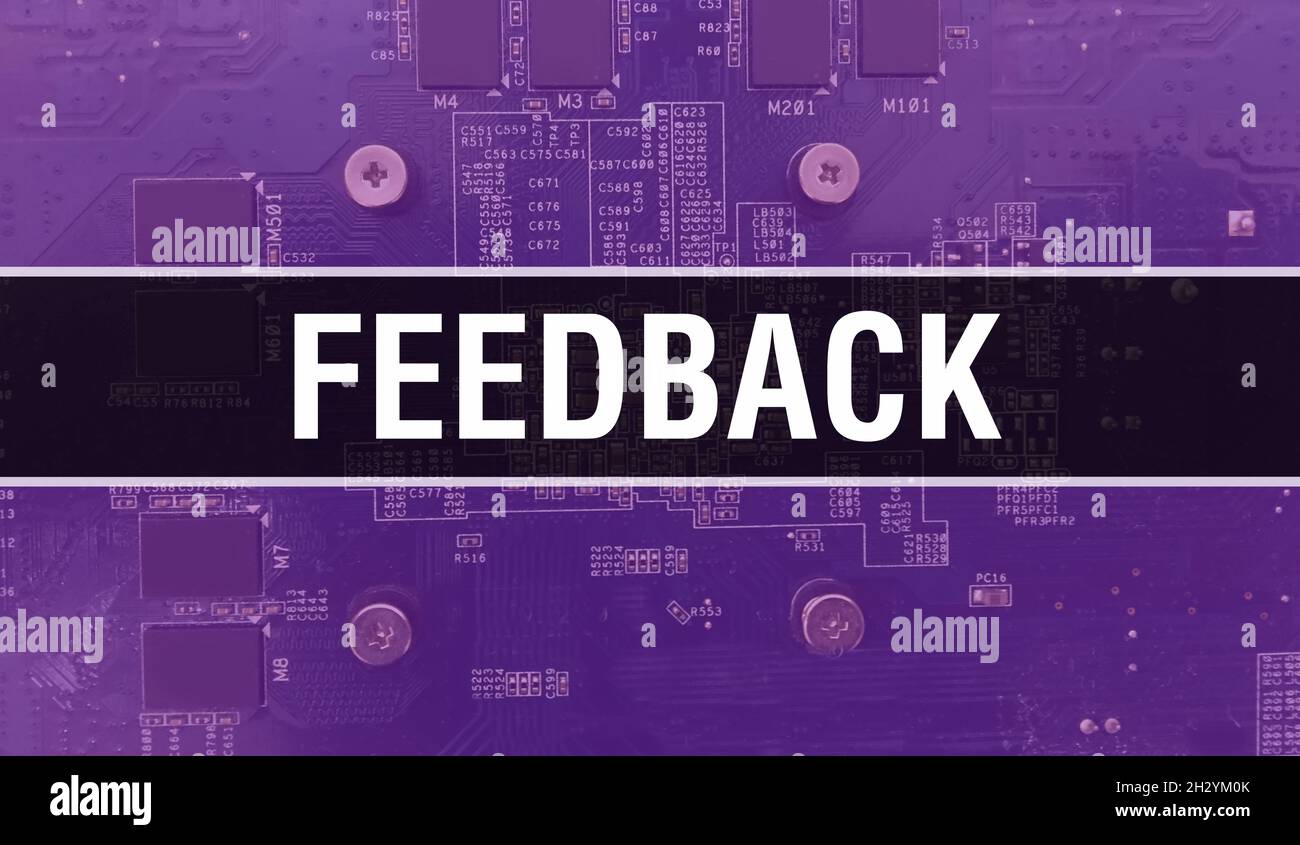 Feedback concept with Electronic Integrated Circuit on circuit board ...