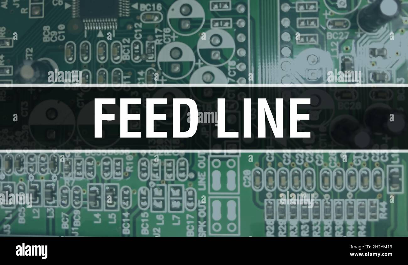 Feed Line with Electronic components on integrated circuit board ...