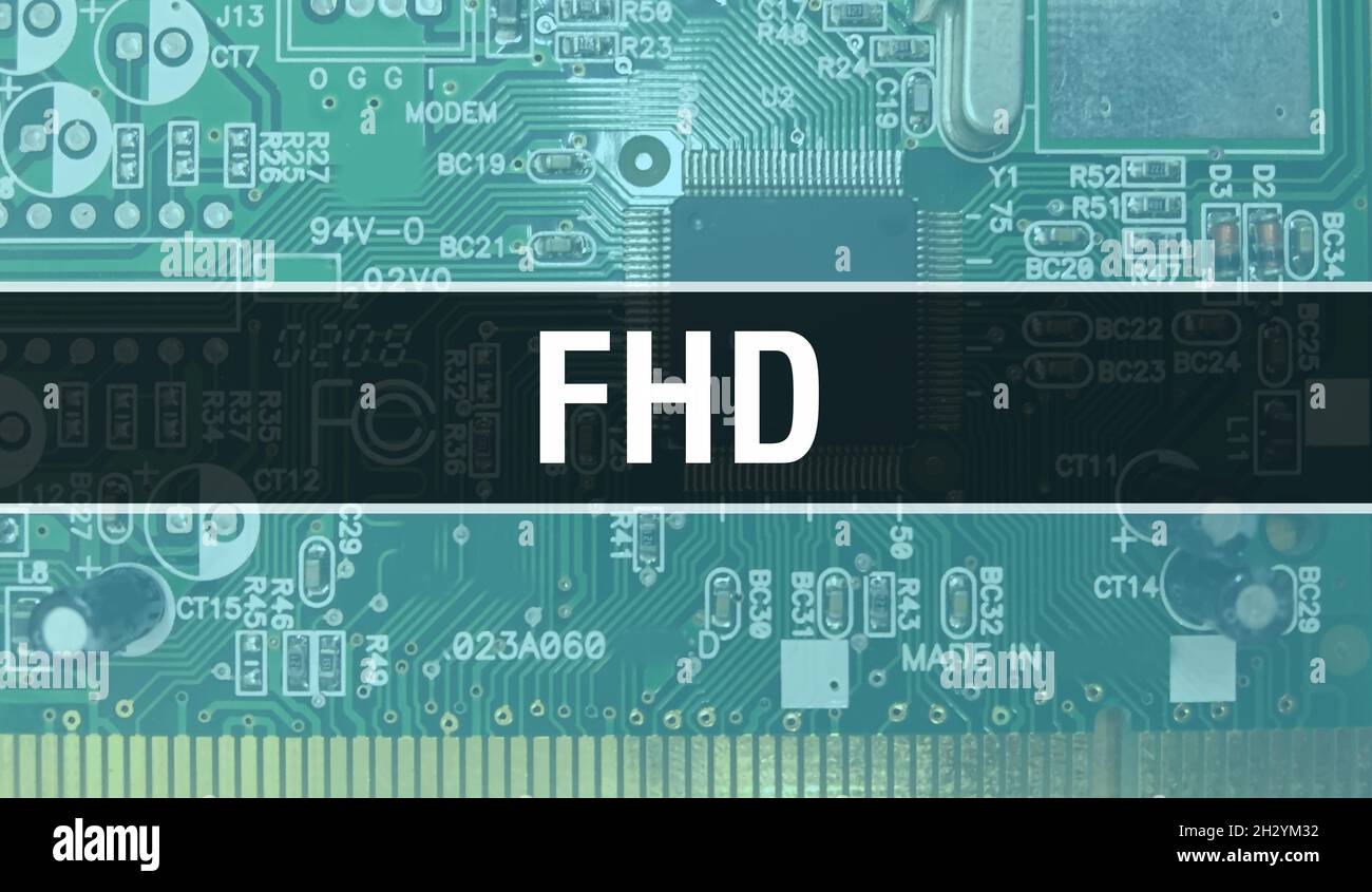 FHD with Electronic Computer Hardware technology background. Abstract ...