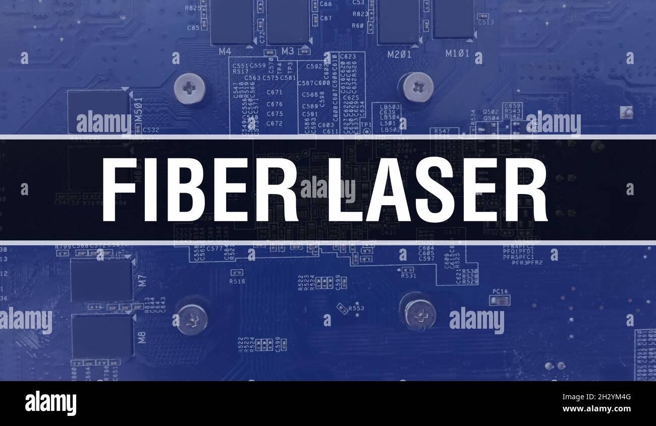 Fiber Laser concept with Electronic Integrated Circuit on circuit board ...