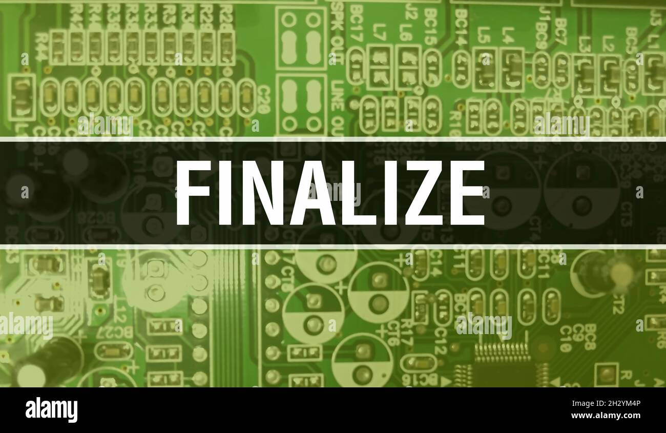 Finalize concept illustration using Computer Chip in Circuit Board ...