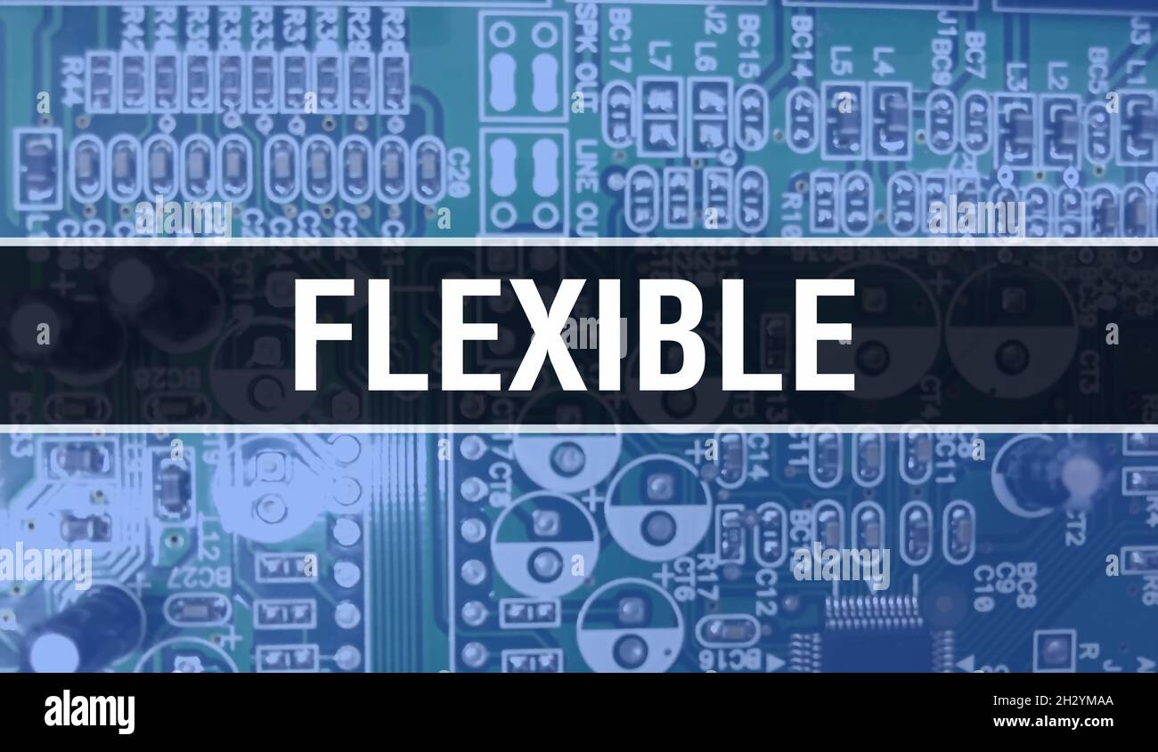 Flexible concept illustration using Computer Chip in Circuit Board ...