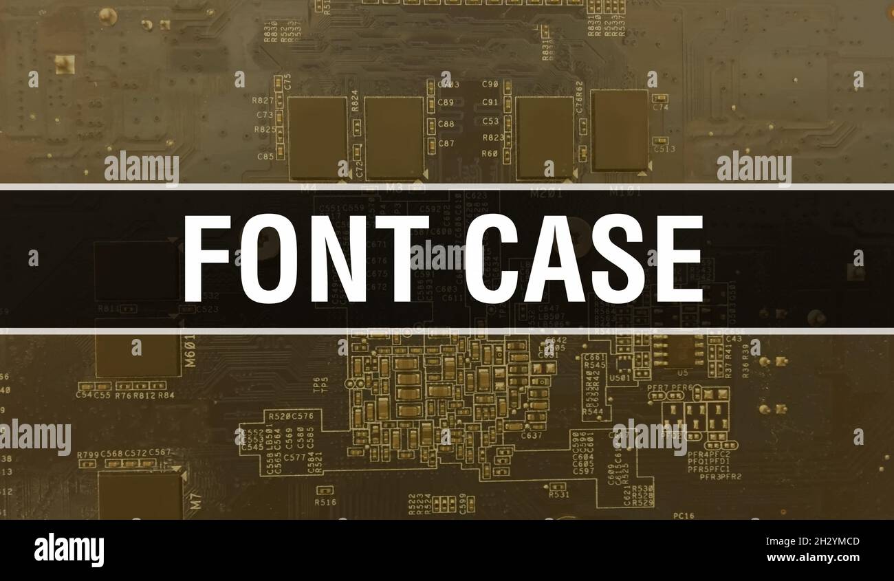 Font Case with Technology Motherboard Digital. Font Case and Computer ...