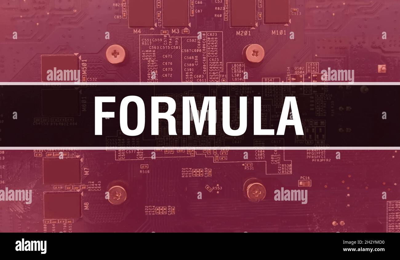 Formula concept with Electronic Integrated Circuit on circuit board ...