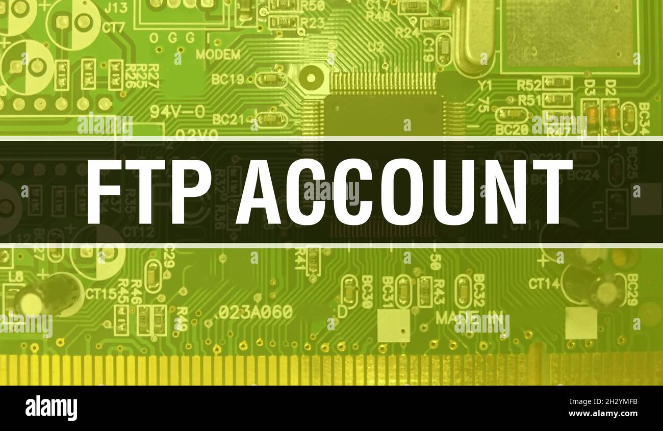 FTP Account with Electronic Computer Hardware technology background ...