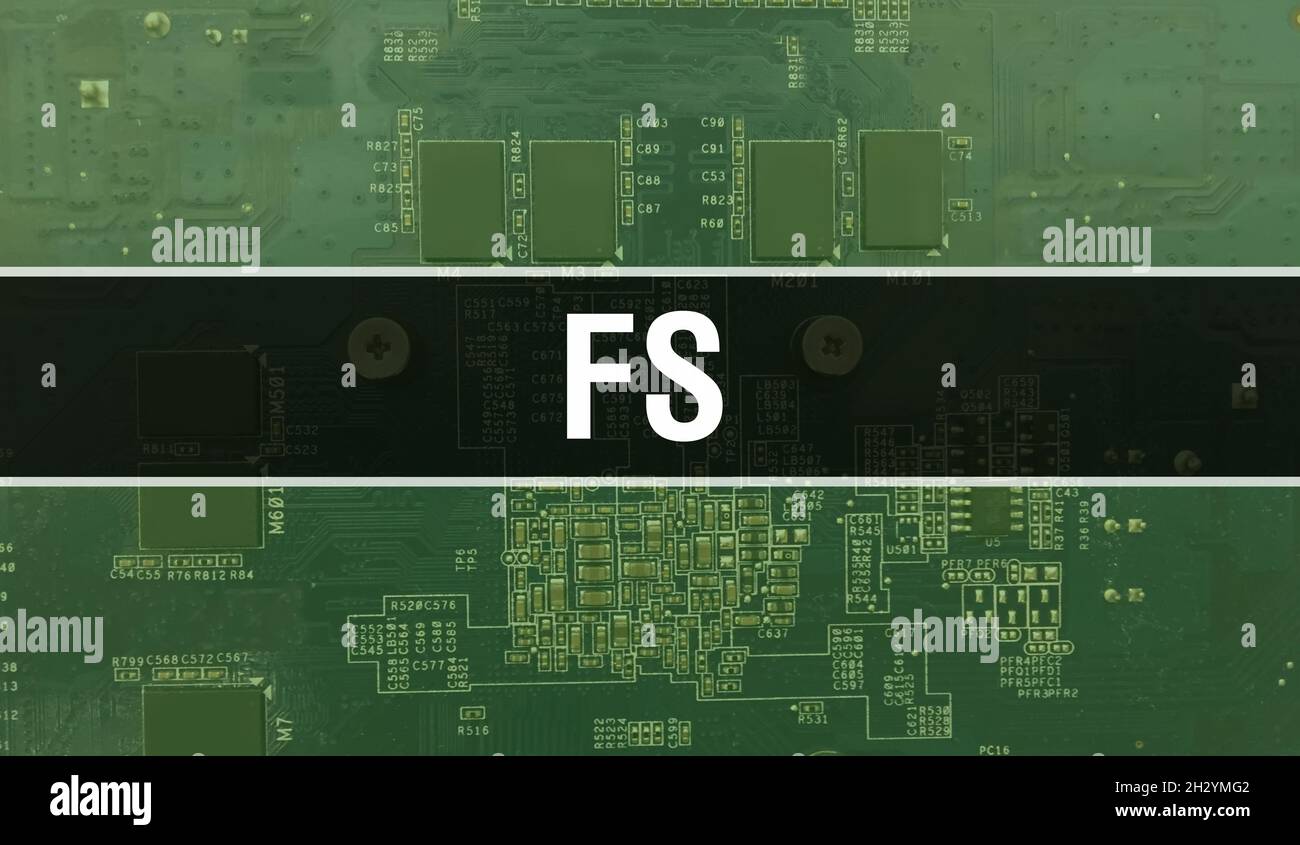 FS with Technology Motherboard Digital. FS and Computer Circuit Board ...
