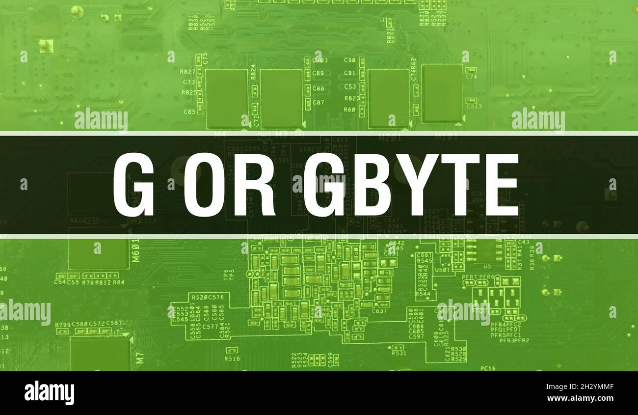G or GByte with Technology Motherboard Digital. G or GByte and Computer ...