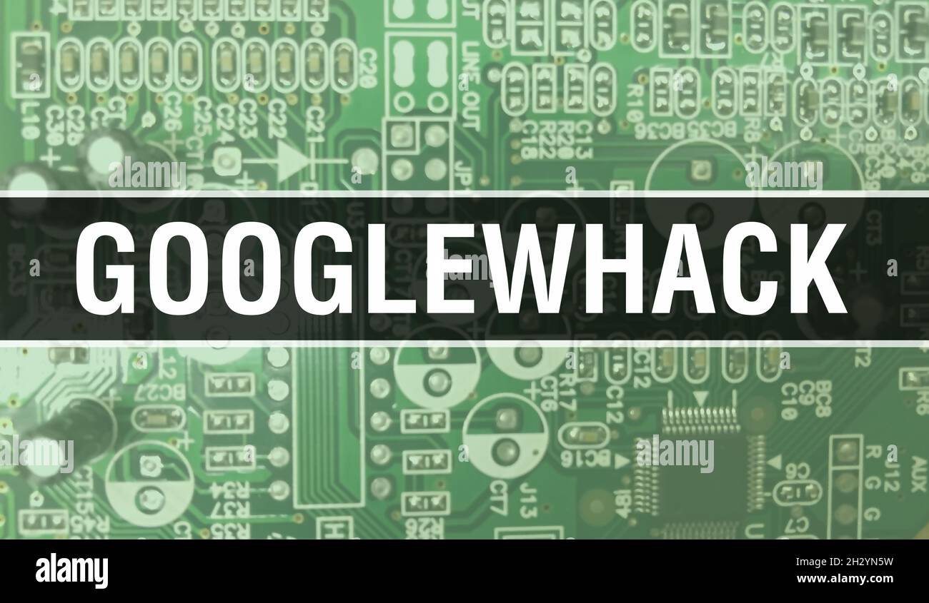 Googlewhack concept with Computer motherboard. Googlewhack text written ...