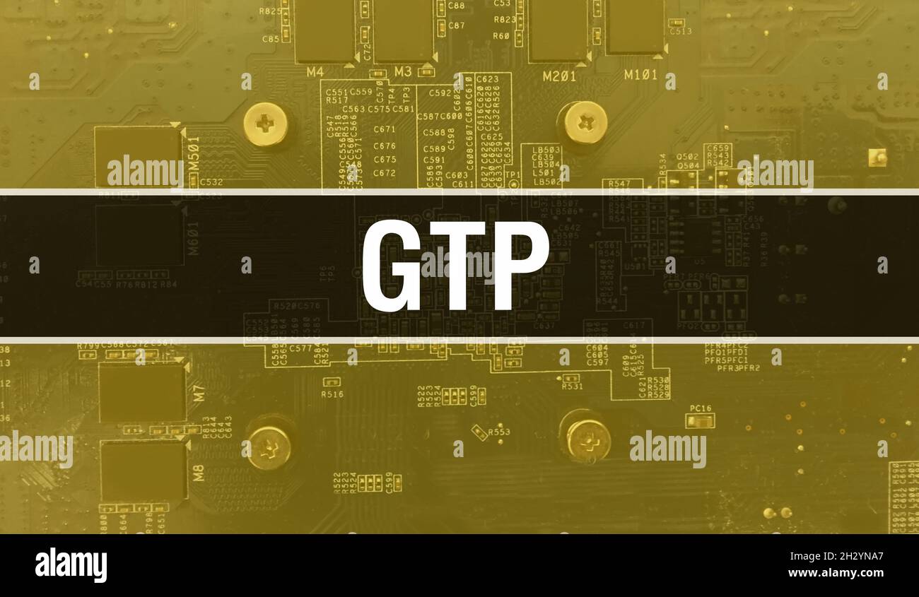 GTP concept with Electronic Integrated Circuit on circuit board. GTP ...