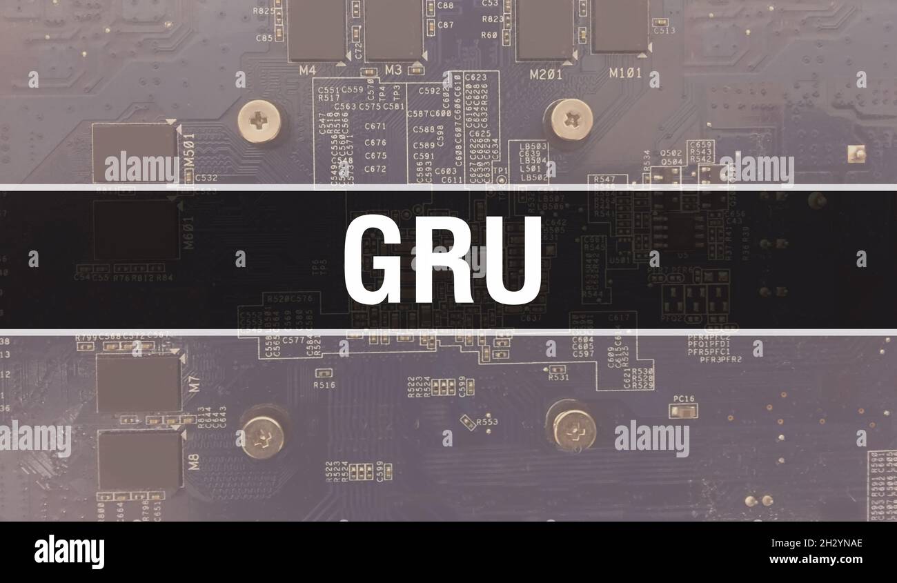 GRU concept with Electronic Integrated Circuit on circuit board. GRU ...