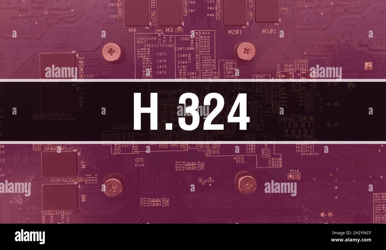 H.324 concept with Electronic Integrated Circuit on circuit board. H ...