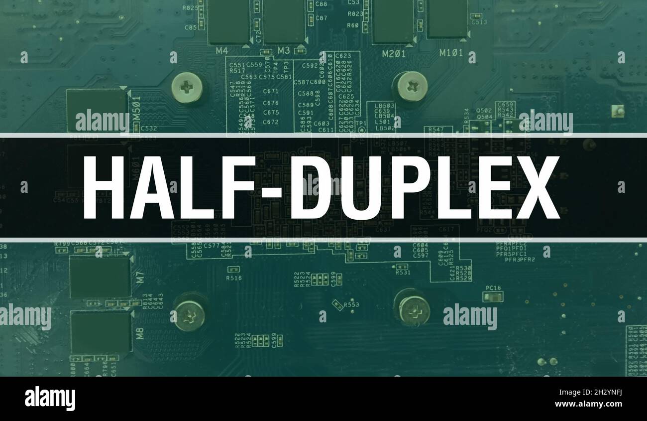 Half-Duplex concept with Electronic Integrated Circuit on circuit board ...