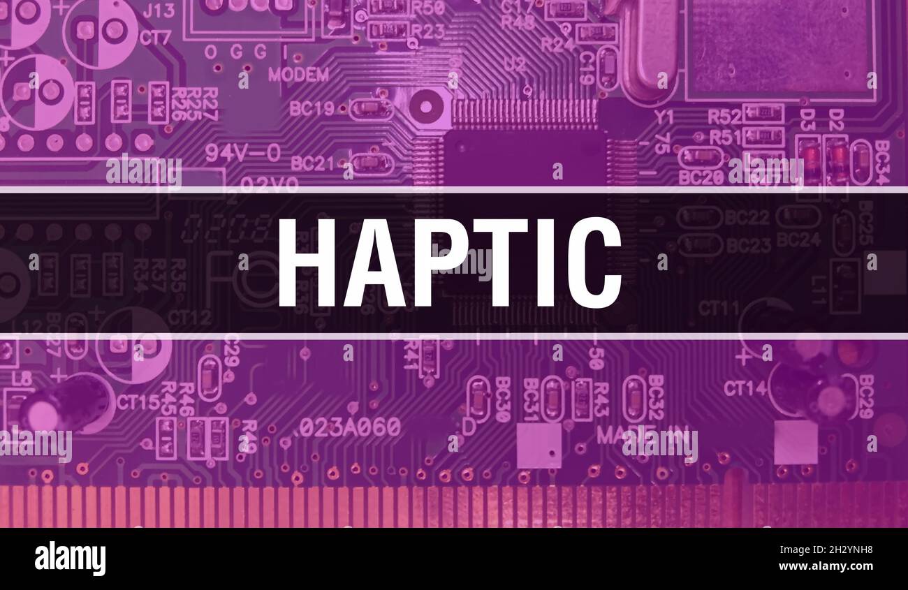 Haptic with Electronic Computer Hardware technology background. Abstract background with ...