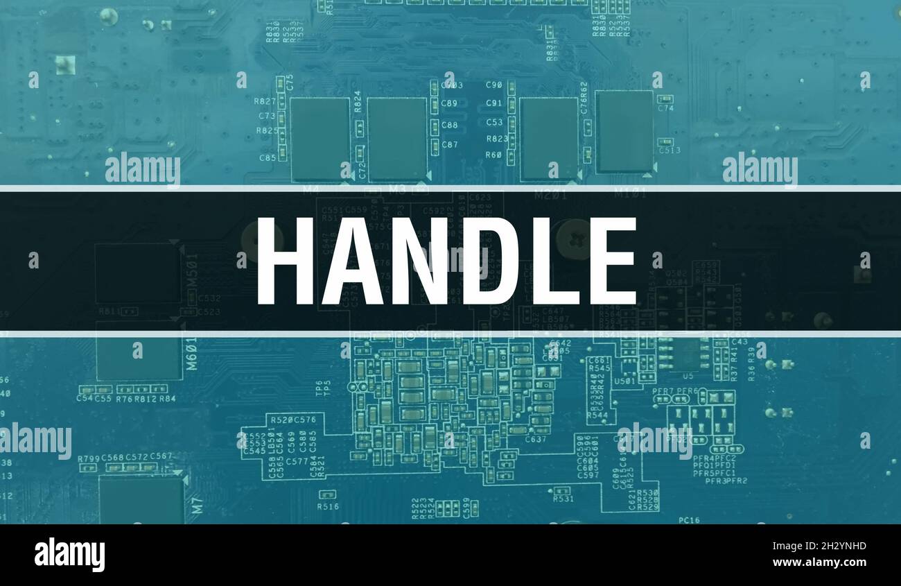 Handle with Technology Motherboard Digital. Handle and Computer Circuit ...