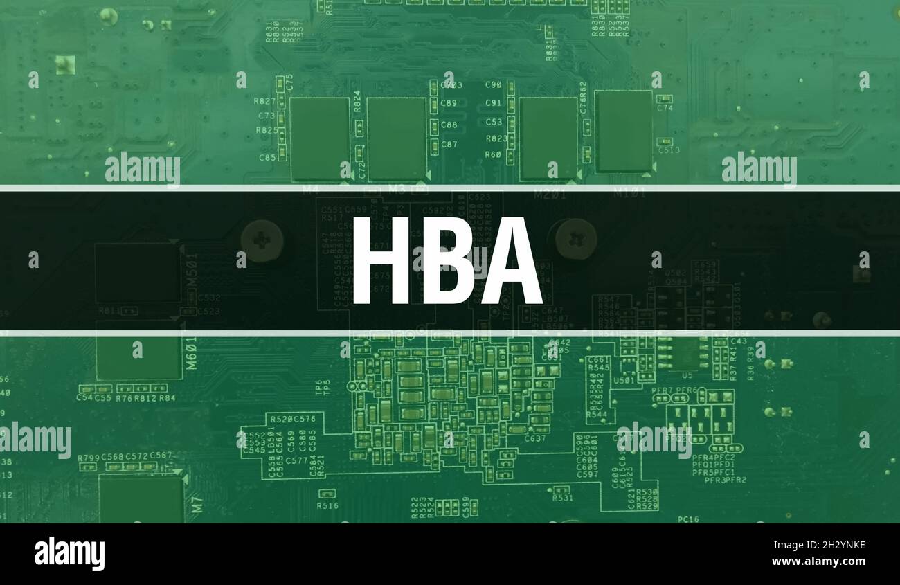 HBA with Technology Motherboard Digital. HBA and Computer Circuit Board ...