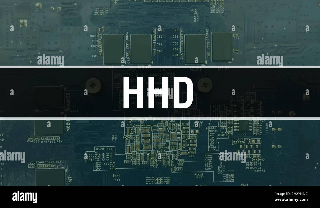 HHD with Technology Motherboard Digital. HHD and Computer Circuit Board ...