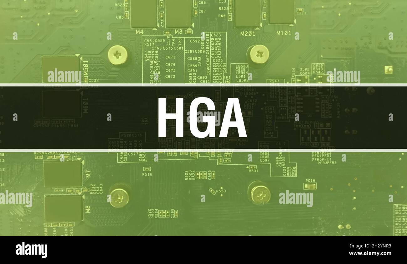 HGA concept with Electronic Integrated Circuit on circuit board. HGA ...