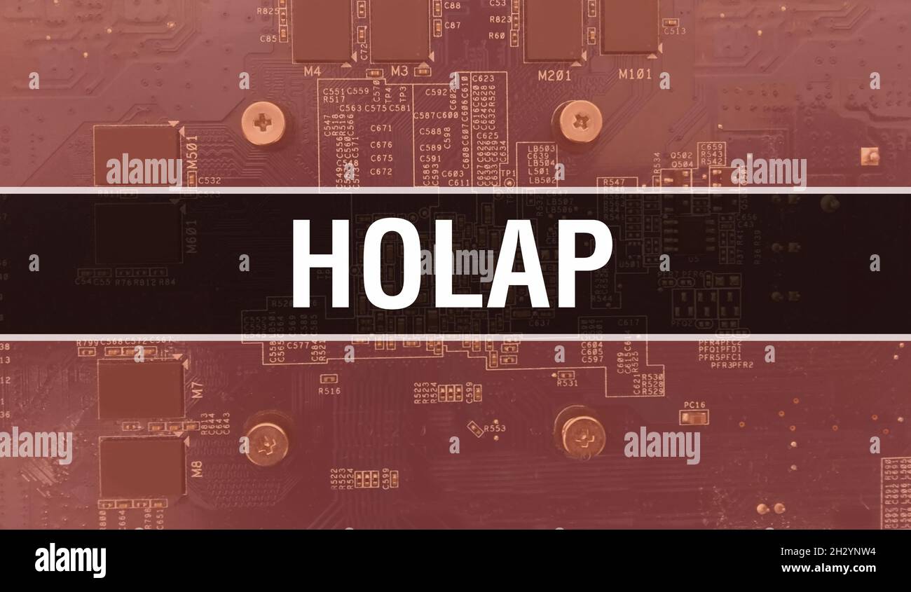 HOLAP concept with Electronic Integrated Circuit on circuit board ...