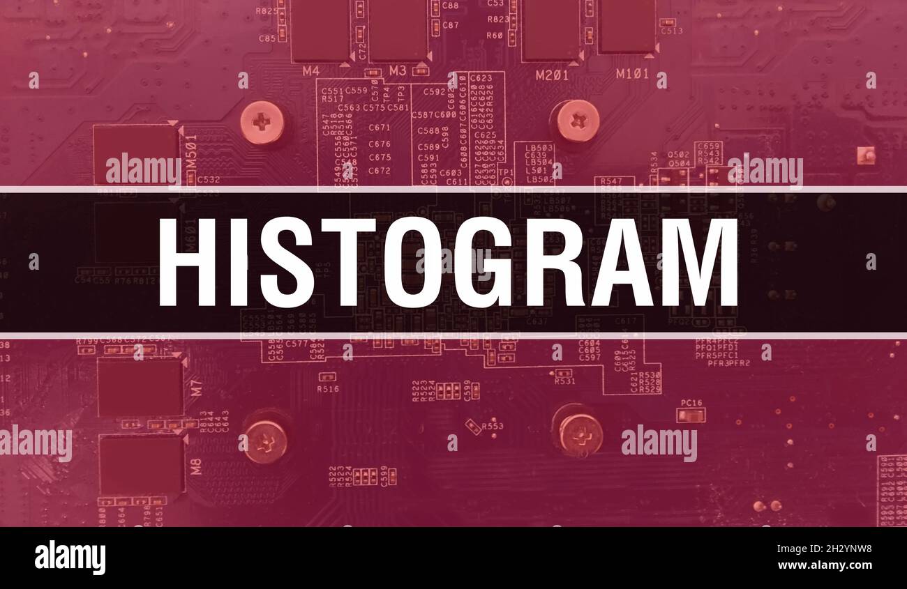 Histogram concept with Electronic Integrated Circuit on circuit board ...
