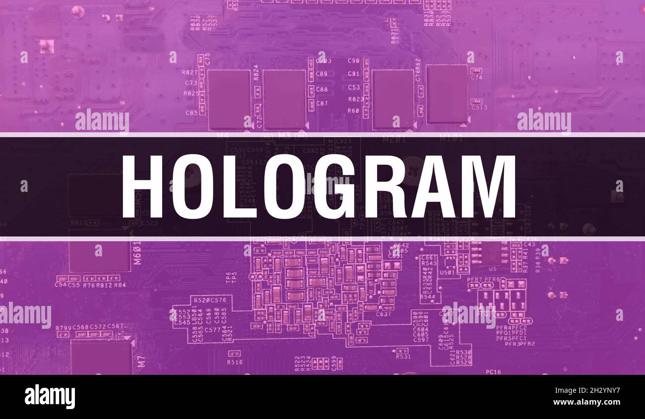 Hologram With Technology Motherboard Digital Hologram And Computer Circuit Board Electronic