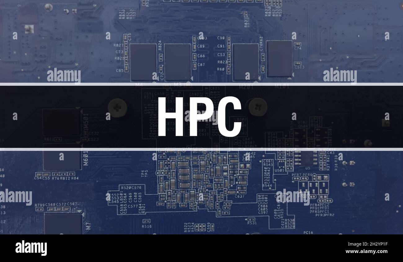 HPC with Technology Motherboard Digital. HPC and Computer Circuit Board Electronic Computer ...