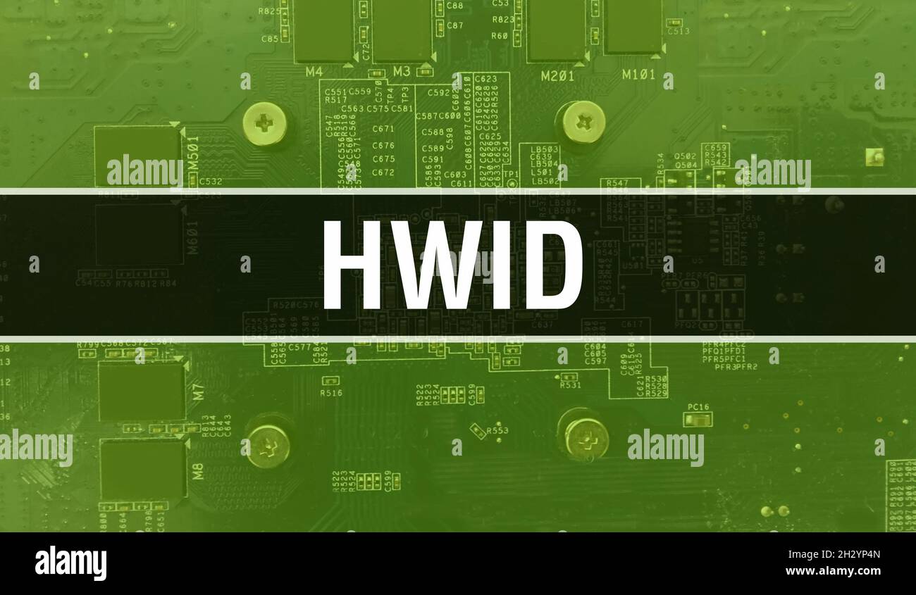 HWID concept with Electronic Integrated Circuit on circuit board. HWID ...
