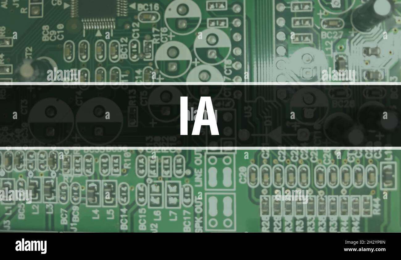 IA text written on Circuit Board Electronic abstract technology ...