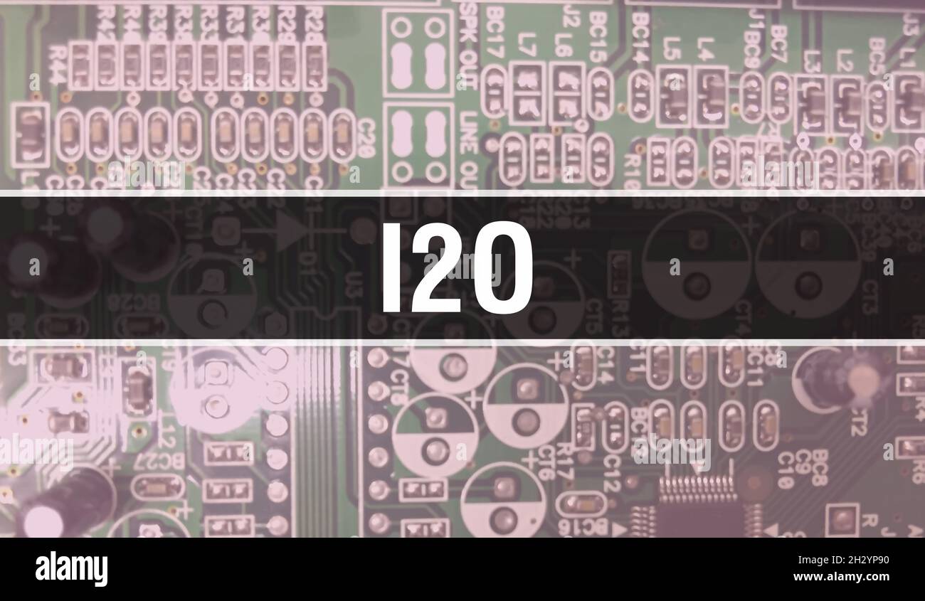 I2O concept with Computer motherboard. I2O text written on Technology ...