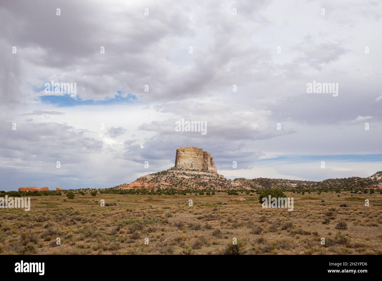 A scenic view of the American southwest desert butte formation in ...