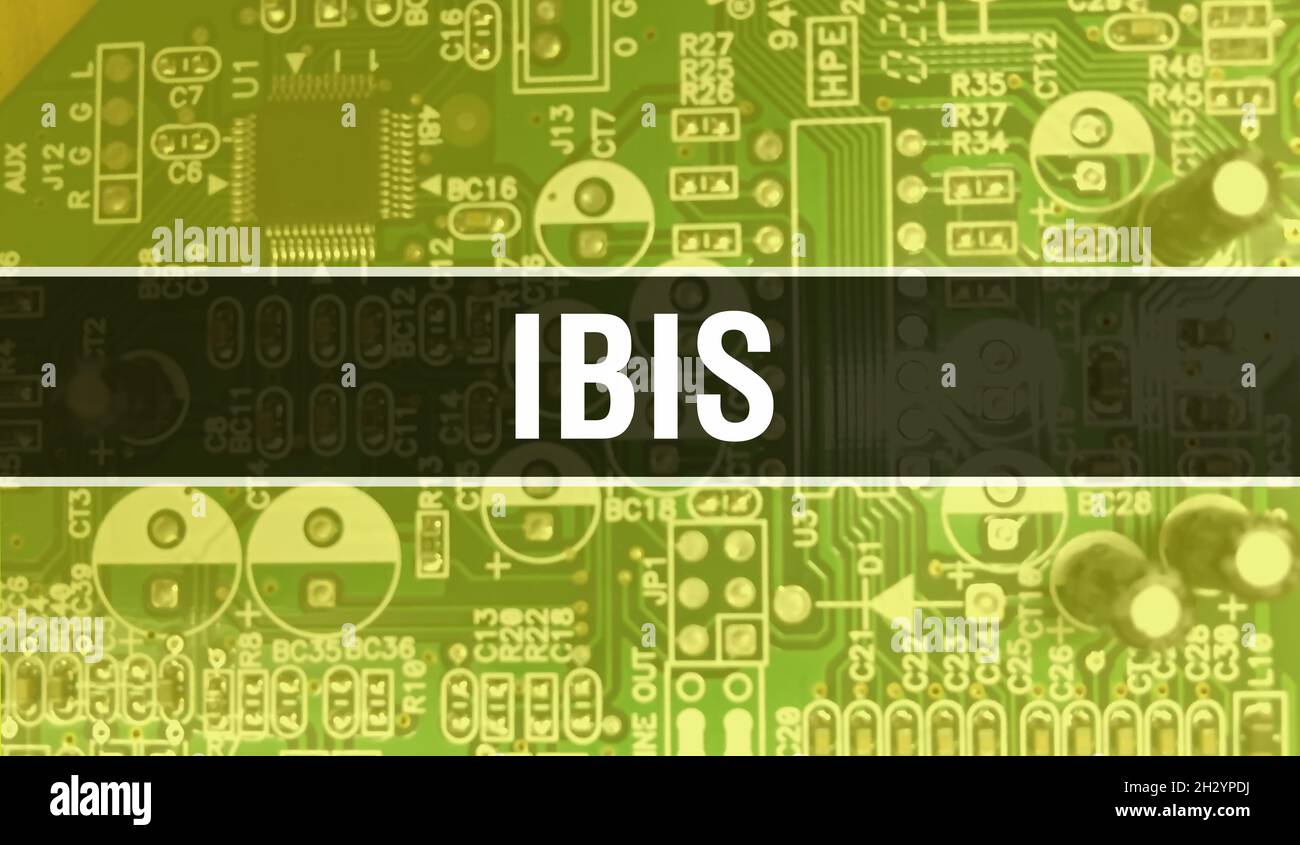 IBIS concept illustration using Computer Chip in Circuit Board. IBIS ...