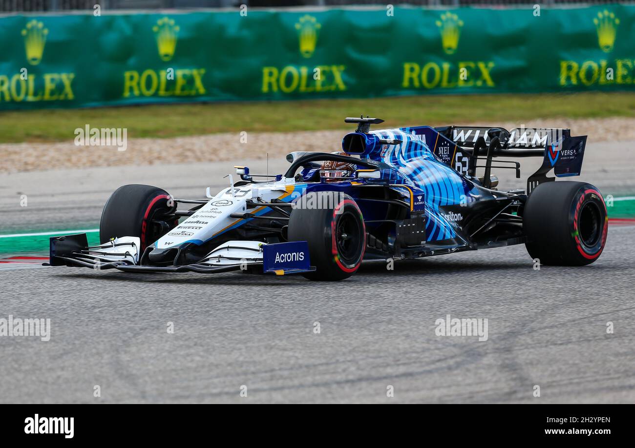 Austin, Texas, USA. 24th Oct, 2021. Williams Mercedes driver George ...