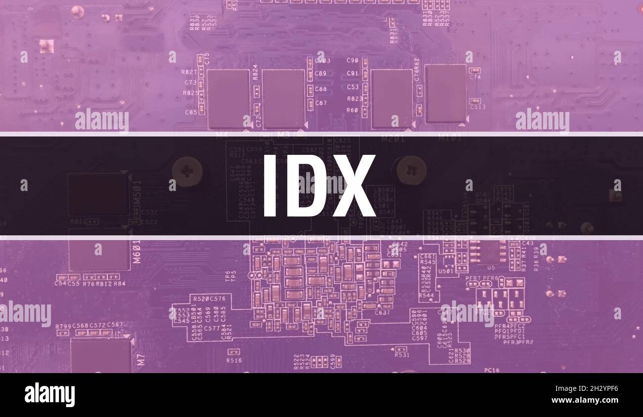 IDX concept with Electronic Integrated Circuit on circuit board. IDX ...