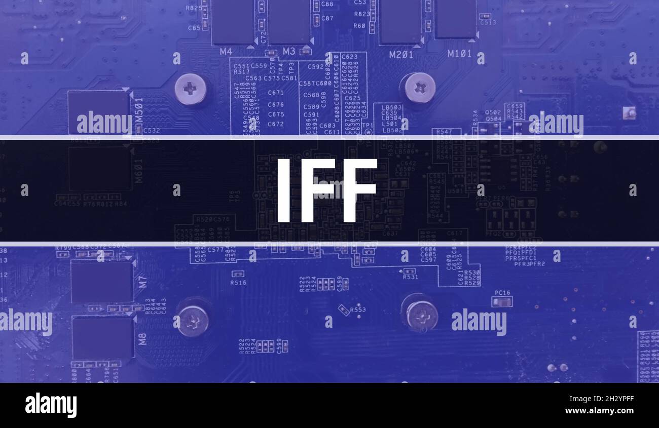 IFF with Electronic components on integrated circuit board Background ...