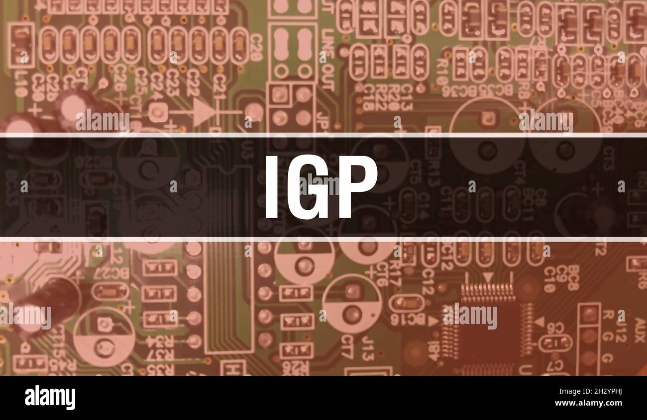 IGP with Electronic Computer Hardware technology background. Abstract background with Electronic ...