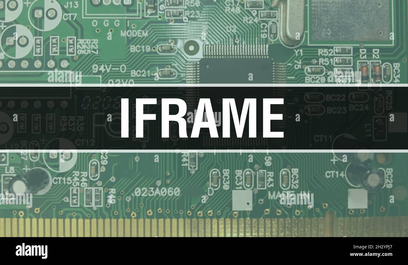 Iframe with Technology Motherboard Digital. Iframe and Computer Circuit ...