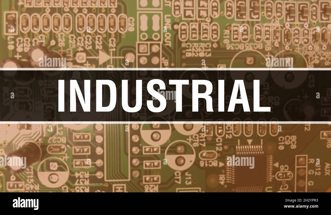 Industrial With Electronic Computer Hardware Technology Background Abstract Background With