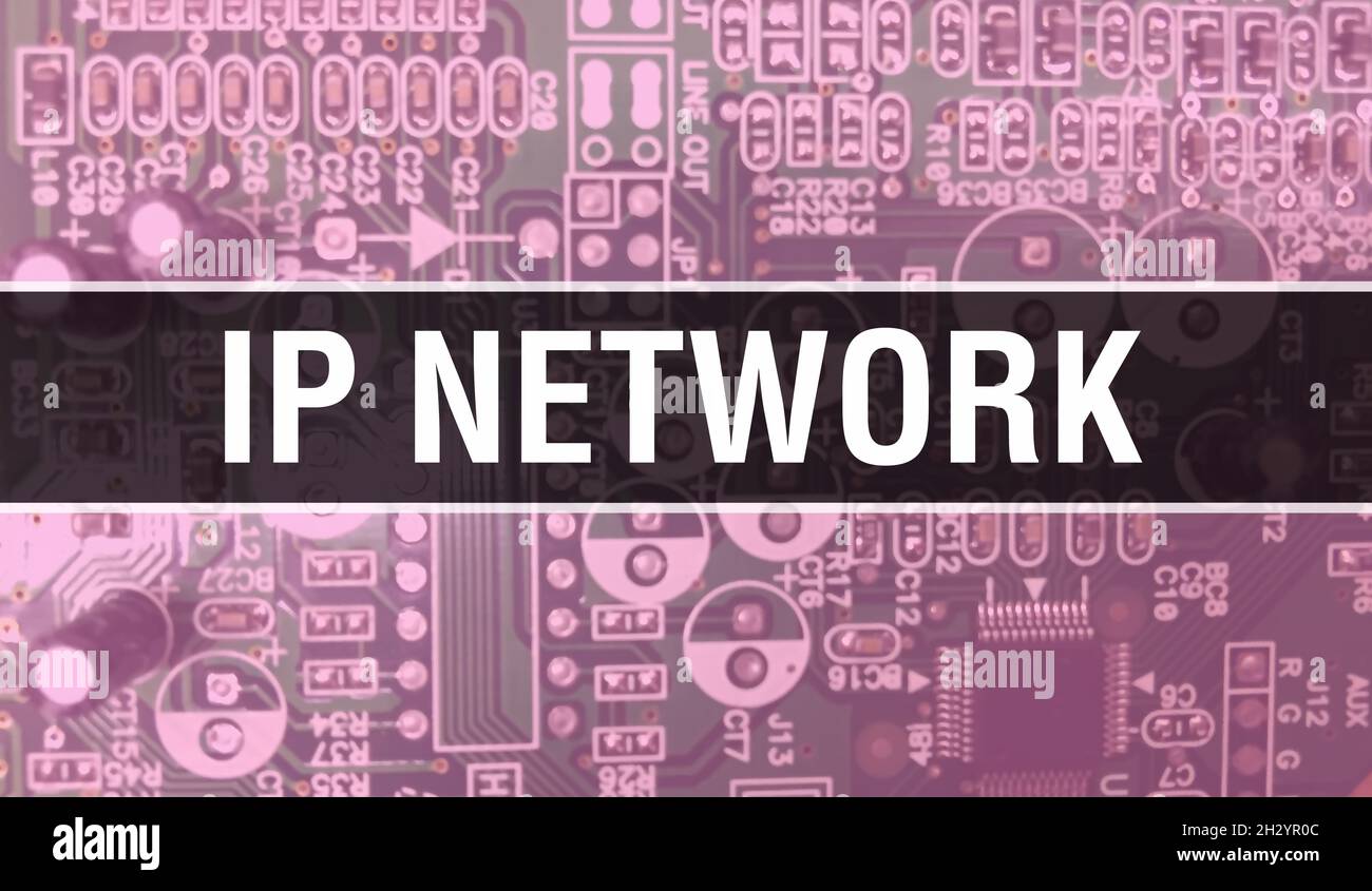IP Network with Electronic Computer Hardware technology background ...