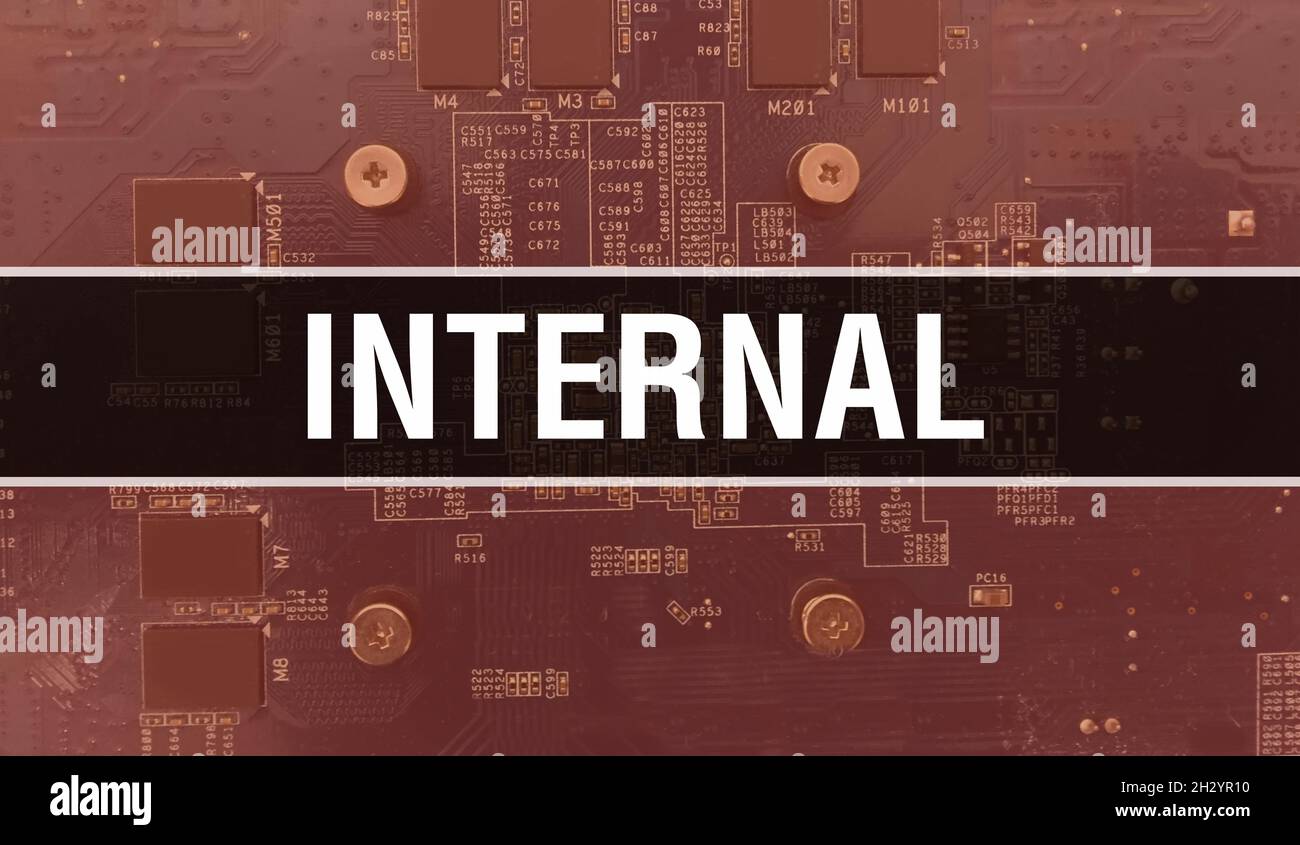 Internal with Electronic components on integrated circuit board ...