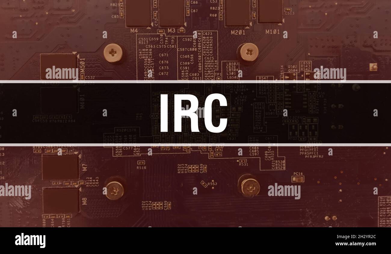 IRC with Electronic components on integrated circuit board Background ...