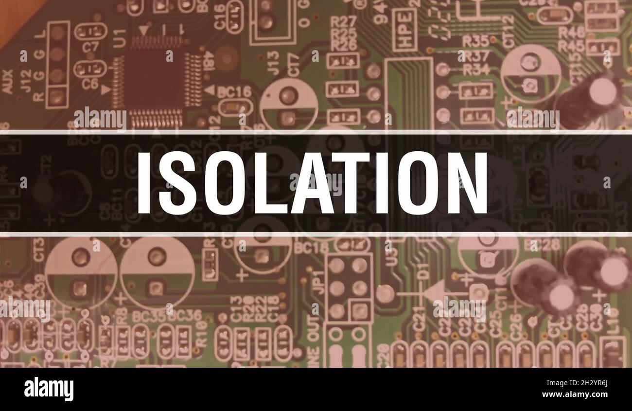 Isolation concept illustration using Computer Chip in Circuit Board ...