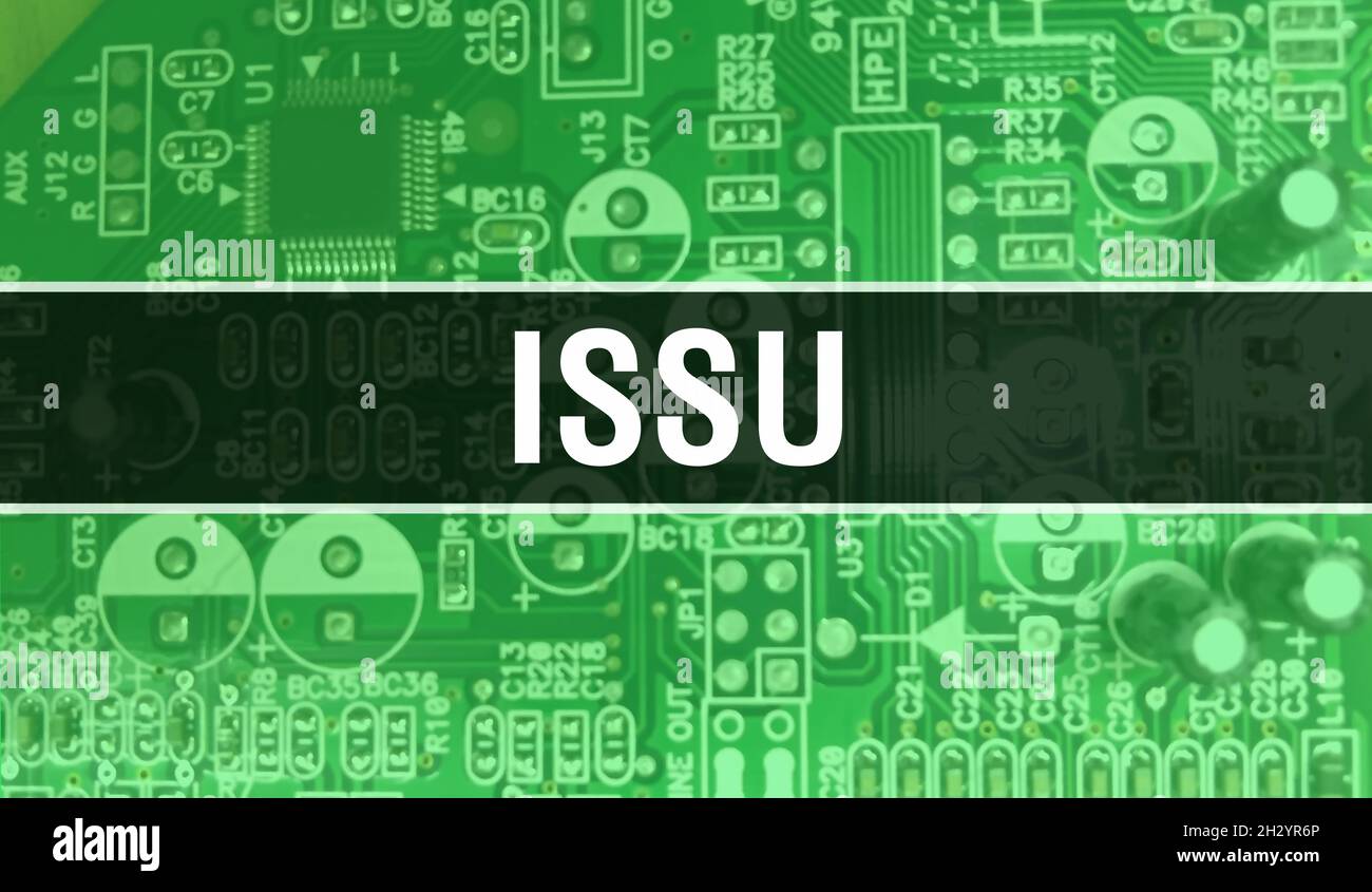 ISSU concept illustration using Computer Chip in Circuit Board. ISSU ...