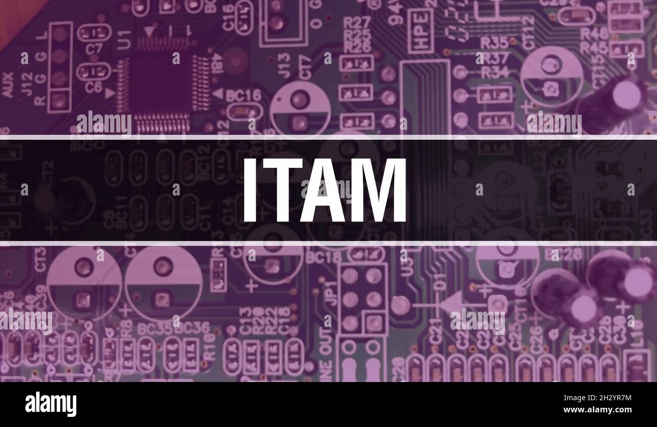 ITAM concept illustration using Computer Chip in Circuit Board. ITAM ...
